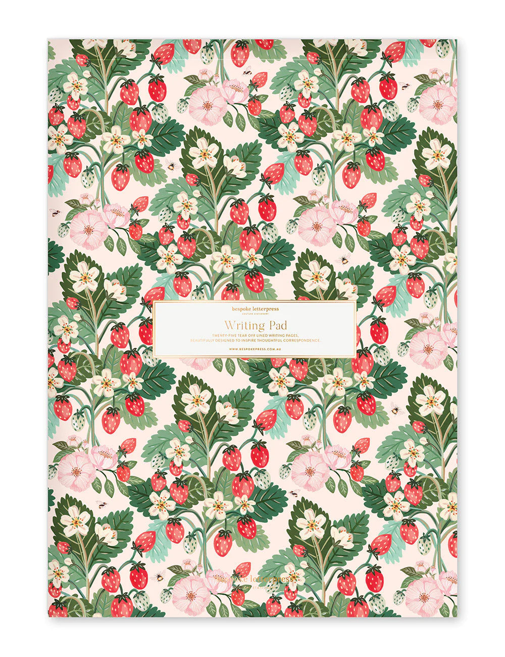 BL Strawberries A4 Writing Pad – Cedar Cicada